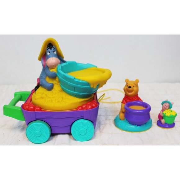 Disney | Toys | Vtg 9s Disney Winnie The Pooh Pull Toy Honey Stack N ...